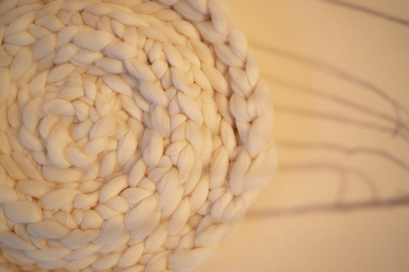 Chunky knit rug in modern scandinavian style | Minimalist design ...